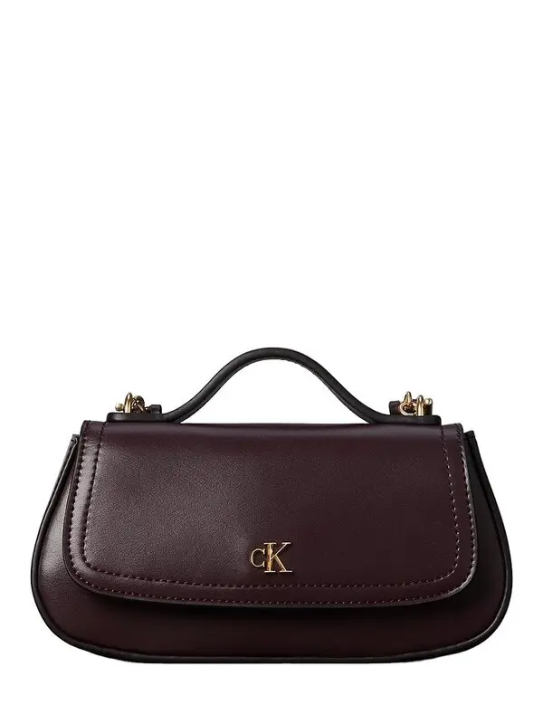Calvin Klein Hardware Monogram Crossbody Bag - Fudge