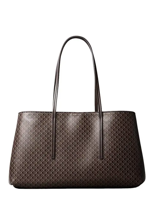 Calvin Klein Allover Emblem Logo Tote Bag - Delicioso