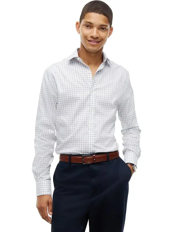 Tommy Hilfiger Slim Fit Plaid Thflex Dress Shirt 14.5/32 - Blue