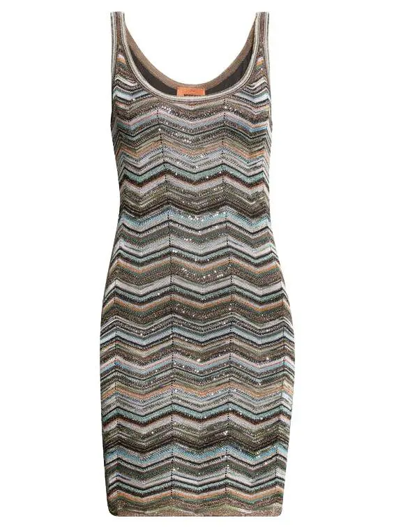 Missoni Sequin Metallic Jacquard Sweater Dress - Smspo