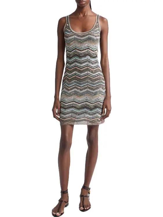 Missoni Sequin Metallic Jacquard Sweater Dress - Smspo