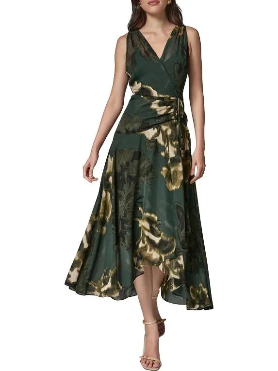 Donna Karan New York Sleeveless Faux Wrap Dress - Black Fore