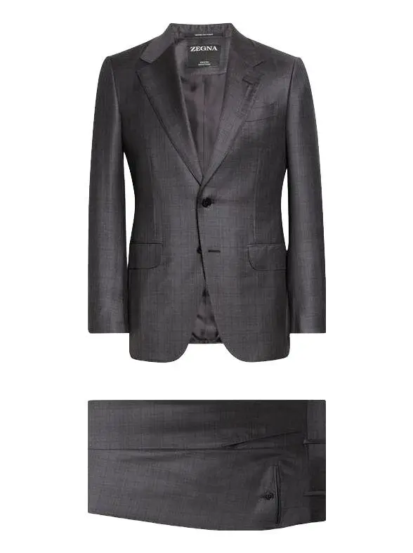 Zegna Wool Two Piece Suit - Dark Grey