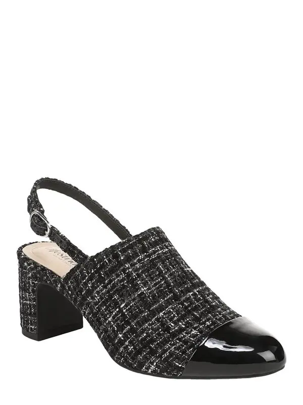 LIFESTRIDE Tessa Slingback Pump With Cap Toe - Black Multi