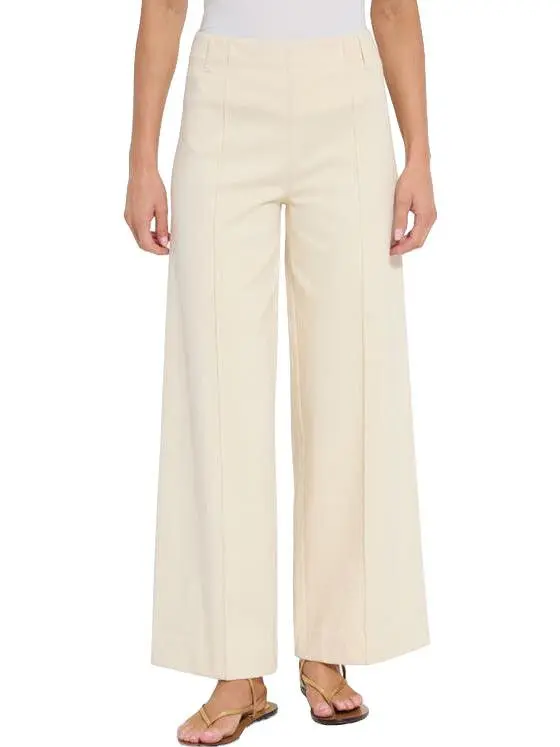 Lyssé Nova High Waist Pintuck Wide Leg Jeans - Coco Clay