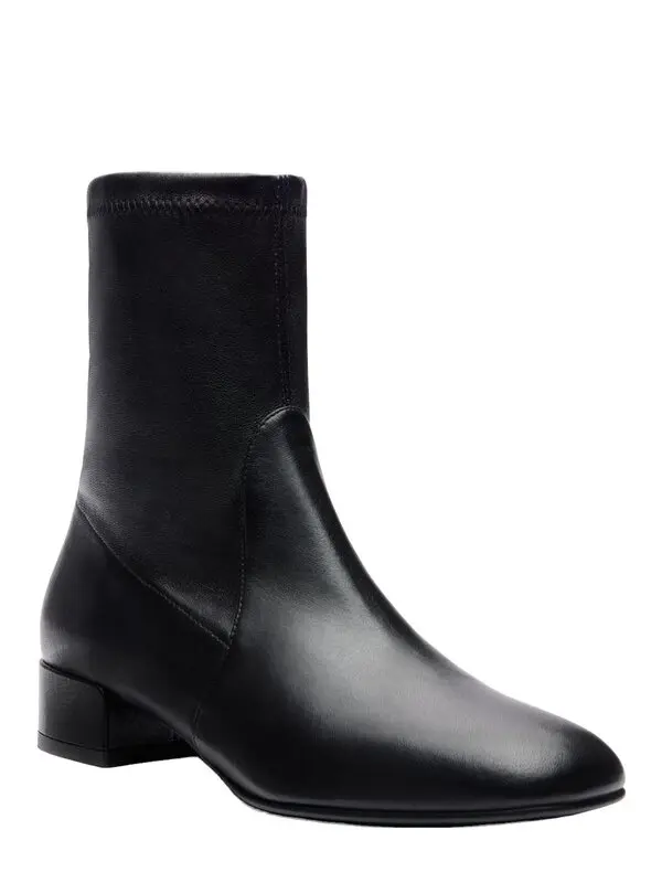 STUART WEITZMAN Bacari Leather Bootie - Black