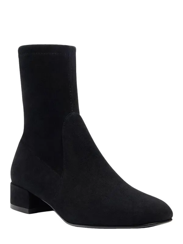 STUART WEITZMAN Bacari Leather Bootie - Black