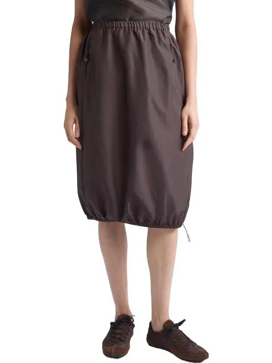 Cecilie Bahnsen Fie Recycled Polyester Midi Skirt - Brown