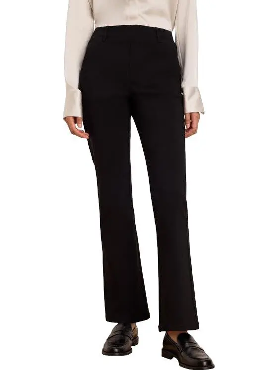 NIC+ZOE Bootcut Trousers With Pull-on Design - Black Onyx