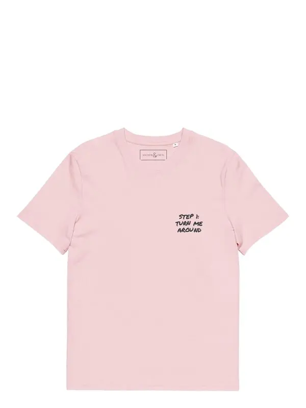 ANCHOR & CREW Organic Cotton T-shirt With Graphic Print - Pink