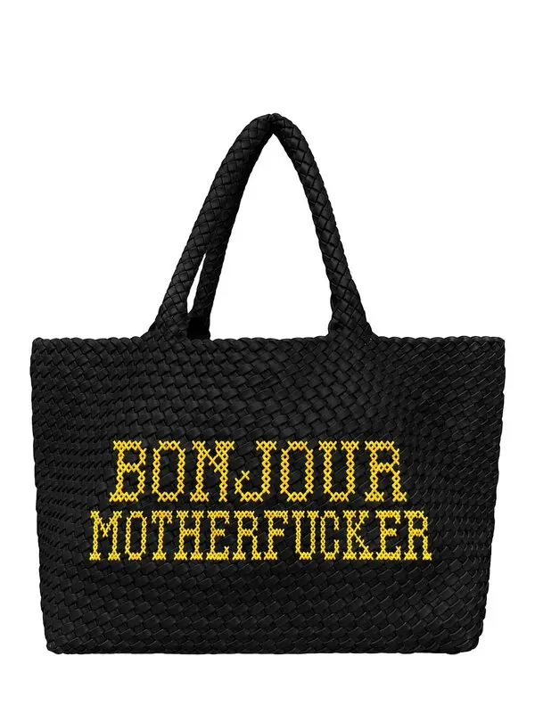 LILLY LOVES Bonjour Motherfucker Handbag - Black