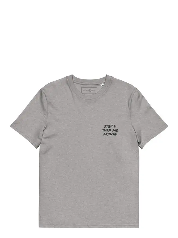ANCHOR & CREW Heather Actually Nevermind Annotations Organic Cotton T-shirt - Grey
