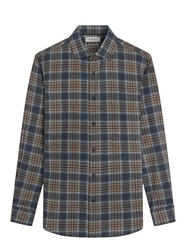 Allen Edmonds Bugatchi Axel Woven Long-sleeve Shirt - Slate
