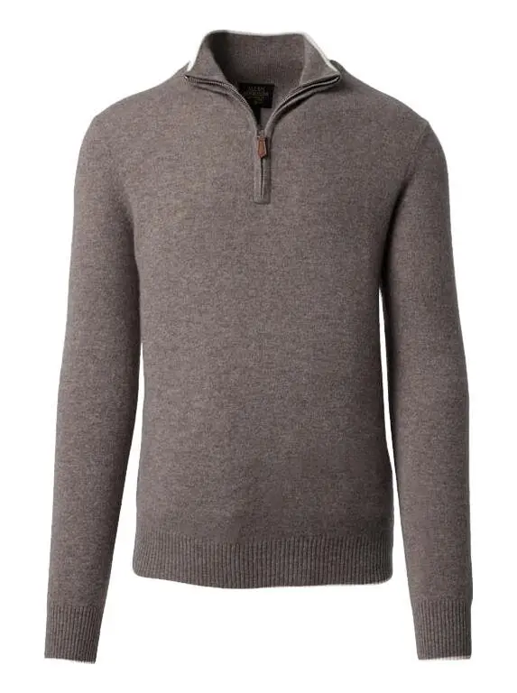 Allen Edmonds Cashmere Quarter-zip Sweater - Brown