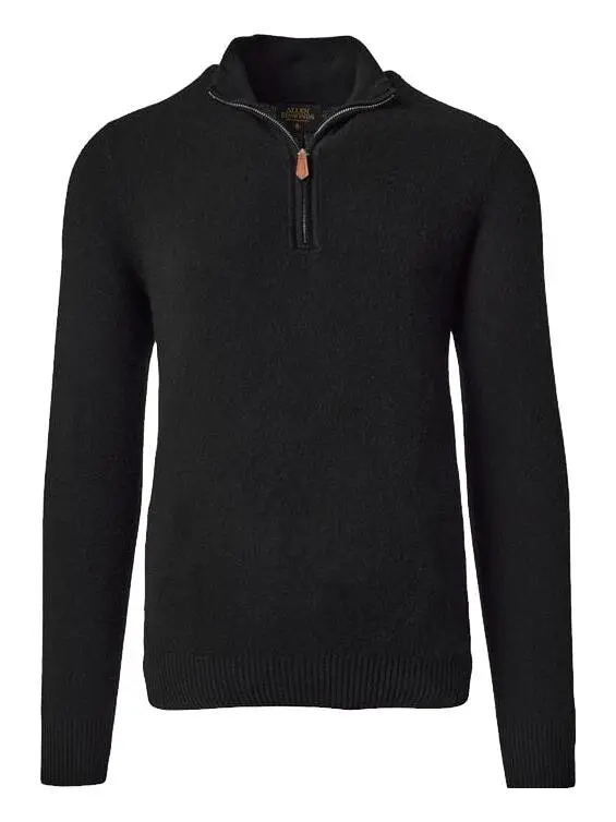 Allen Edmonds Cashmere Quarter-zip Sweater - Black