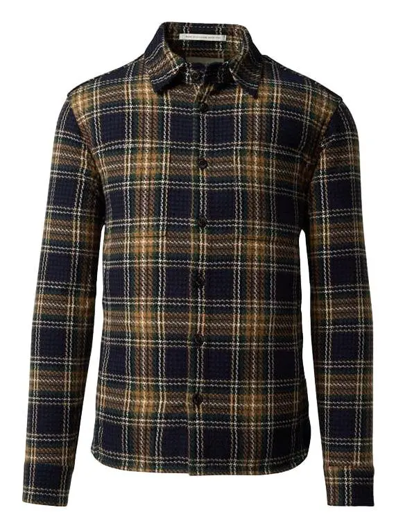 Allen Edmonds Check Overshirt - Navy