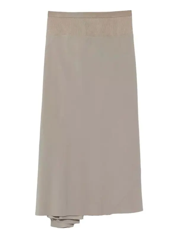 Rick Owens Asymmetric Draped Midi Skirt - Grey