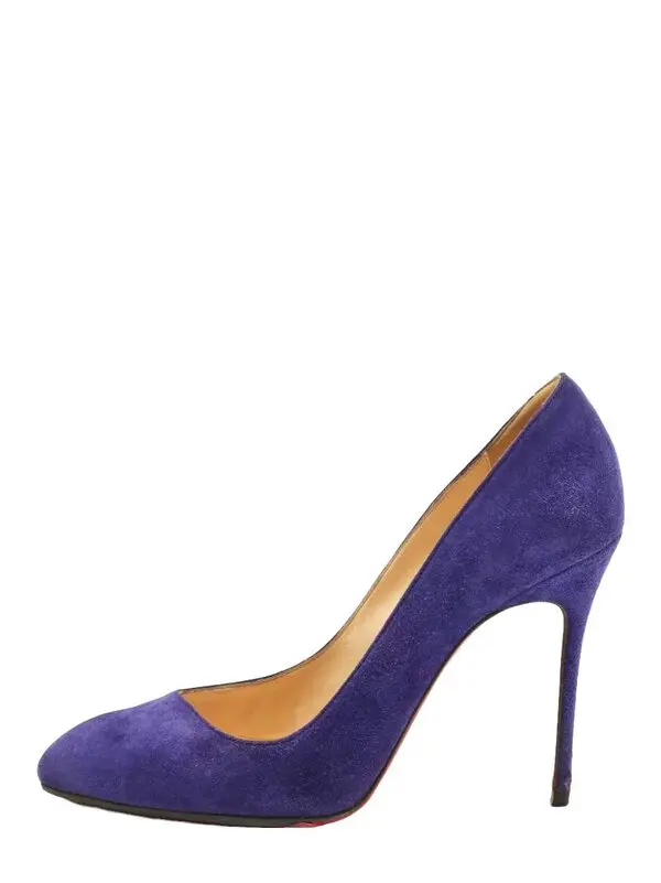 CHRISTIAN LOUBOUTIN Pigalle Follies Suede Pointed Toe Pumps - Blue