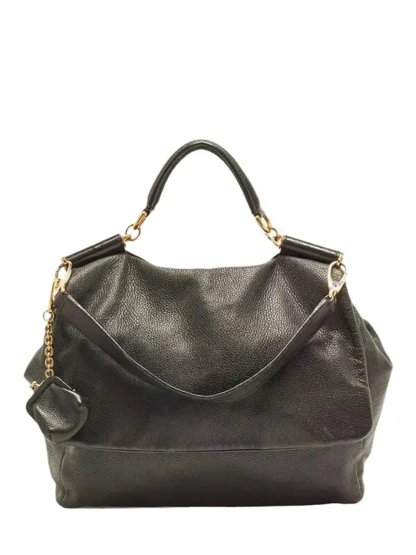 D&G PREOWNED Sicily Leather Tote Bag - Black