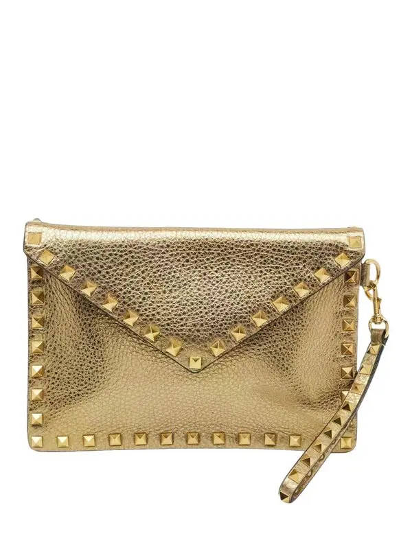 Valentino Garavani Rockstud Clutch Bag - Gold