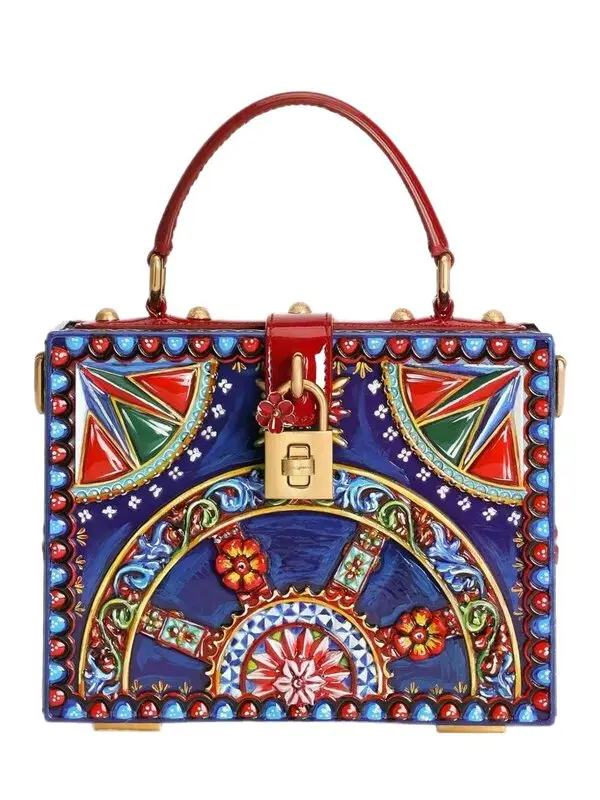 Dolce & Gabbana Carretto Resin Dolce Box Handbag - Blue