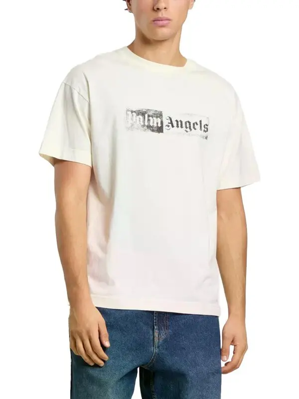 Palm Angels Logo-print T-shirt - Neutrals