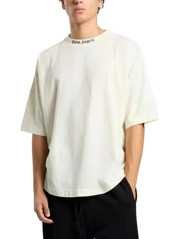 Palm Angels Classic Logo Over T-shirt - Neutrals