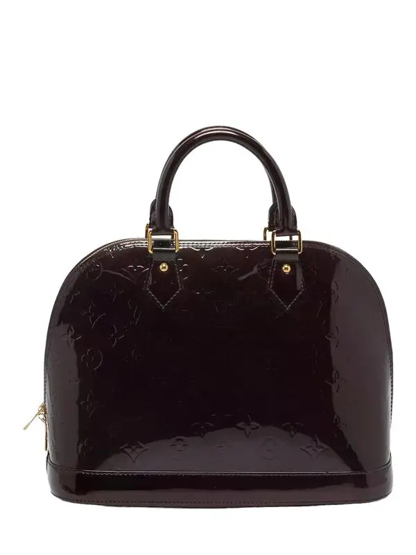 LOUIS VUITTON Monogram Vernis Alma Pm Tote Bag - Red