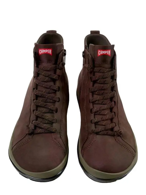 Camper Peu Pista Gm Leather Nubuck Boots - Brown