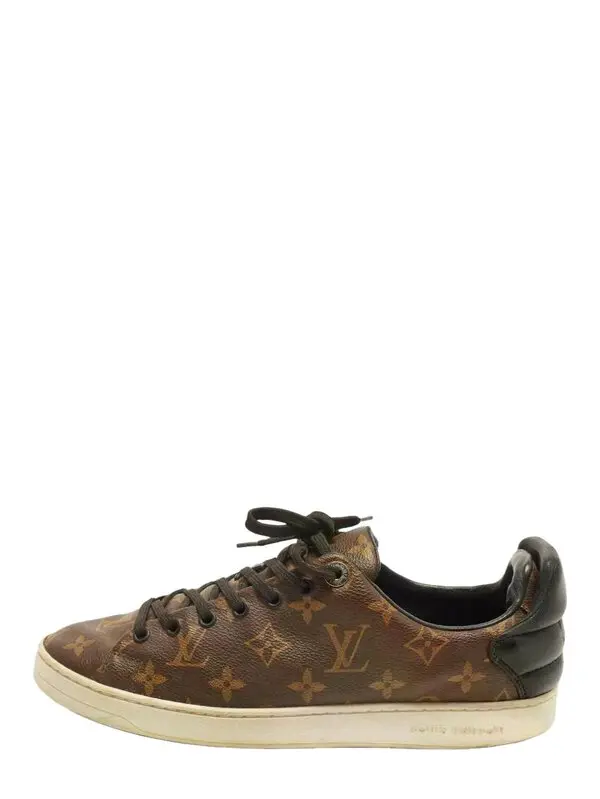 LOUIS VUITTON Front Row Monogram Canvas Low-top Sneakers - Brown
