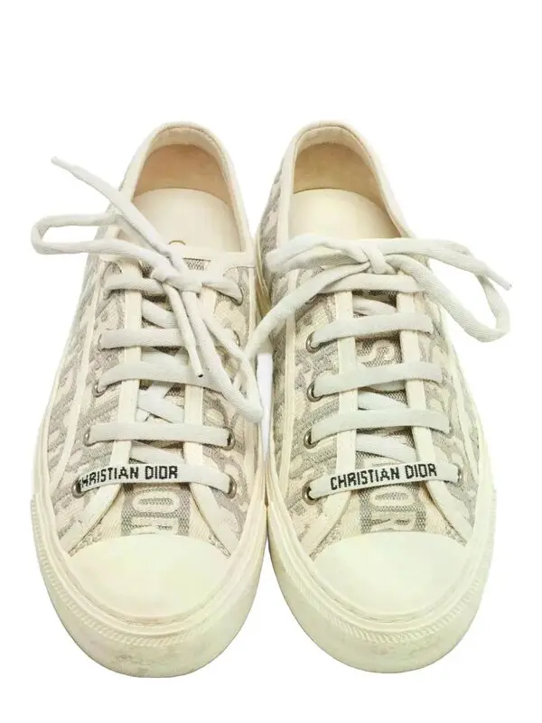 Dior Oblique Jacquard Low Top Sneakers - White
