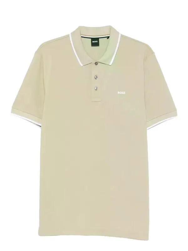 BOSS Parlay 190 Logo-print Tipped Polo Shirt - Green