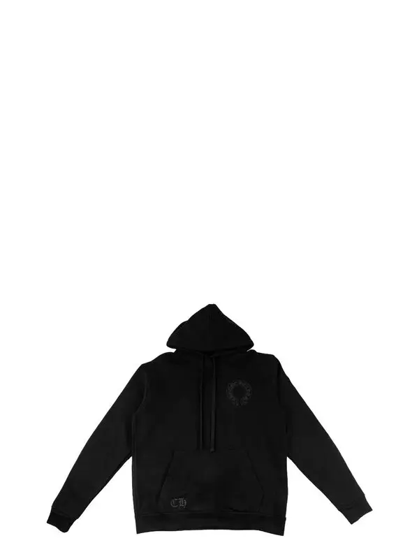Chrome Hearts Horseshoe Floral Hoodie - Black