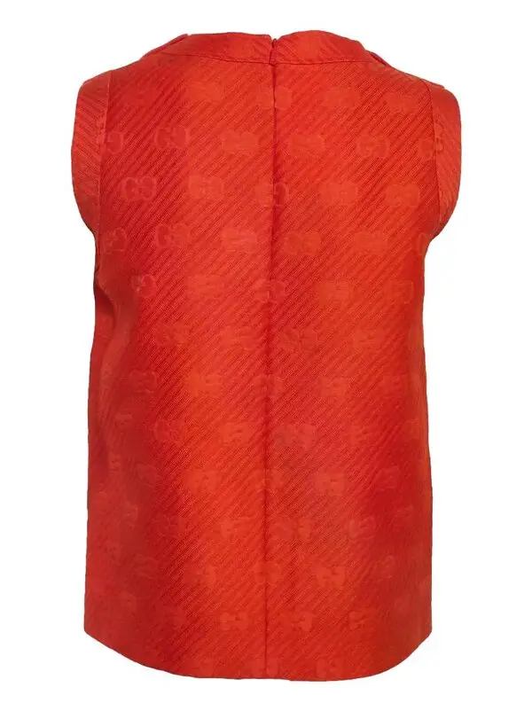 Gucci Gg Jacquard Sleeveless Top - Red