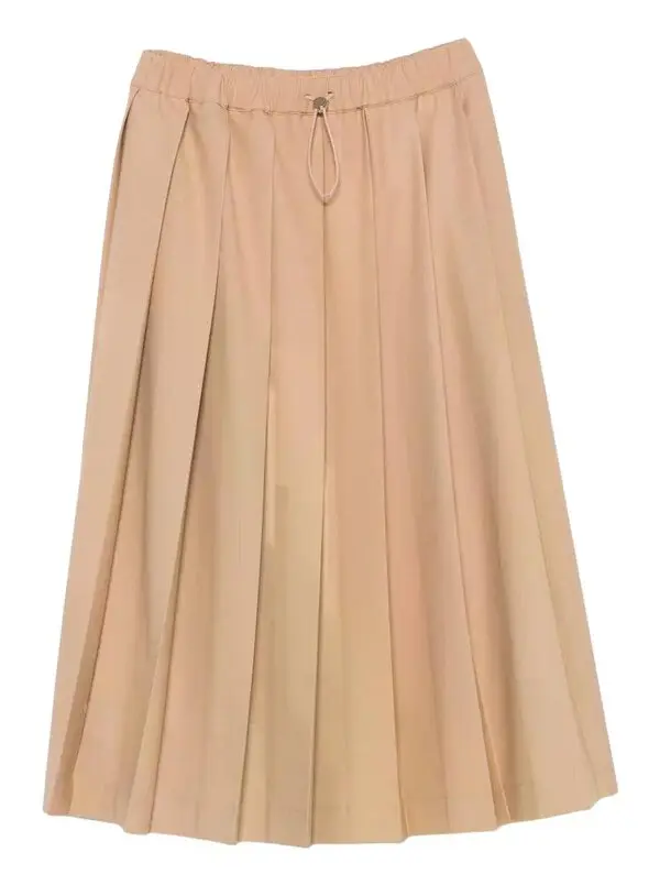 Fabiana Filippi Pleated Drawstring Midi Skirt - Neutrals