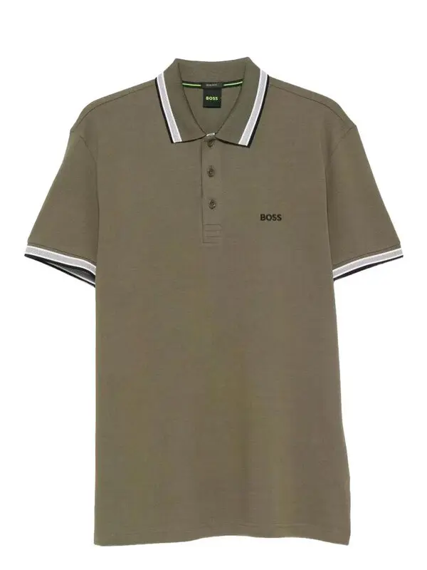 BOSS Paddy Logo-embroidered Polo Shirt - Green