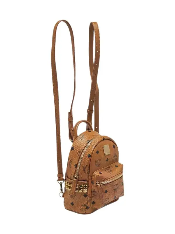 Mcm Stark Bebe Boo Studded Backpack - Brown