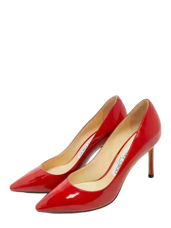 JIMMY CHOO Romy Patent Leather Pointed-toe Stiletto Pumps - Red