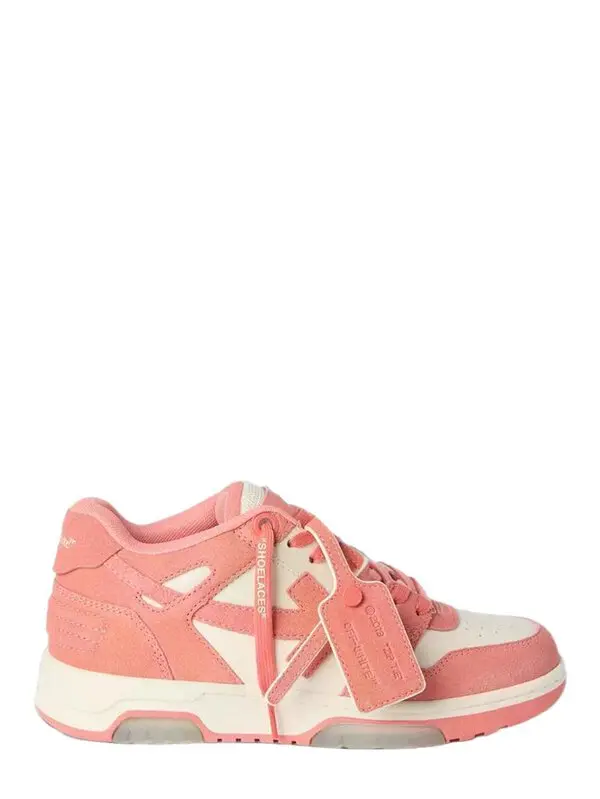 Off-White Out Of Office Paneled Leather Sneakers - Pink