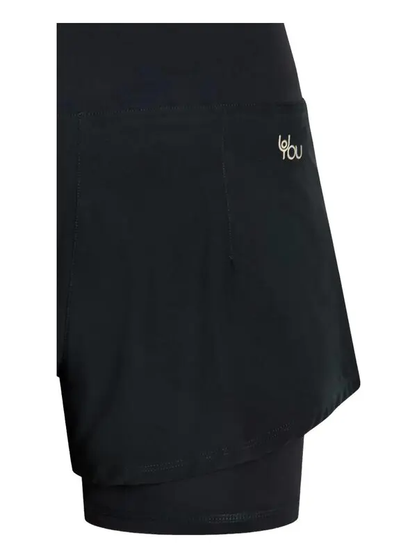 NOW YOU LIVE Ashby Layered Shorts - Black