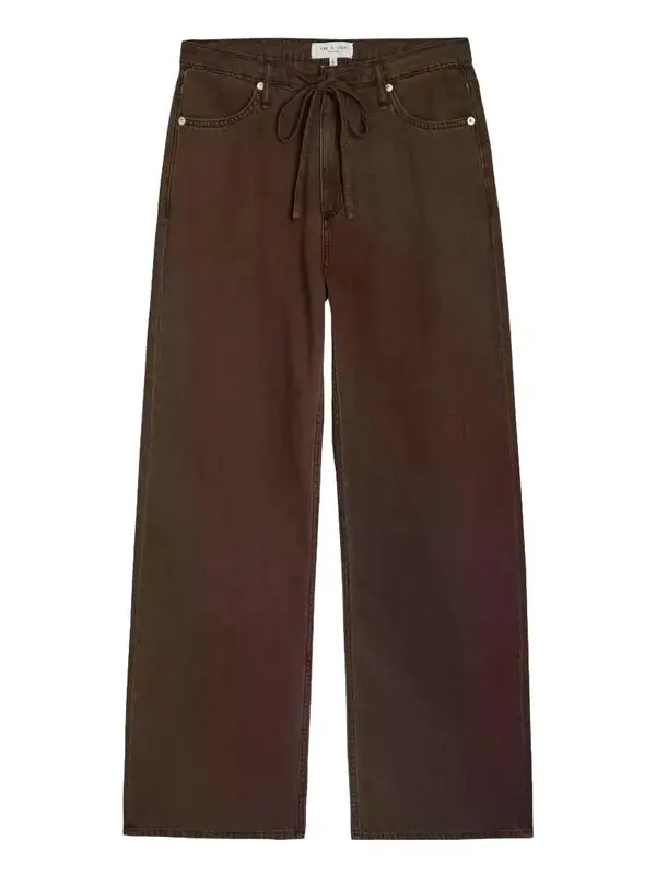 Rag & Bone Phoebe Drawstring Wide-leg Jeans - Brown