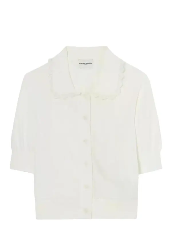 Claudie Pierlot Lace Knit Cardigan - Neutrals