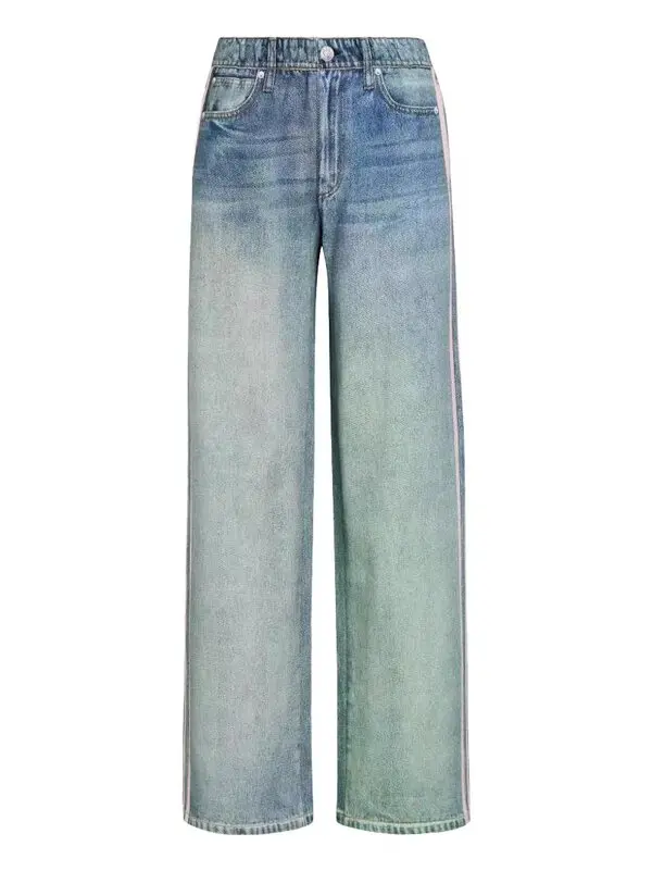 Rag & Bone Miramar Side-stripe Wide-leg Jeans - Blue