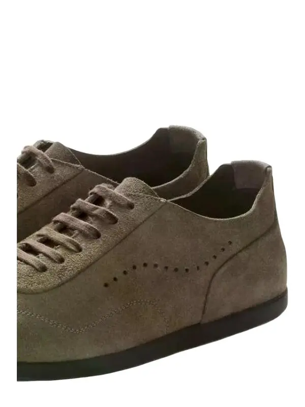 STOFFA Lace-up Suede Sneakers - Neutrals