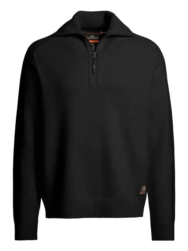 PARAJUMPERS Caldonazzo Half-zip Knit - Black