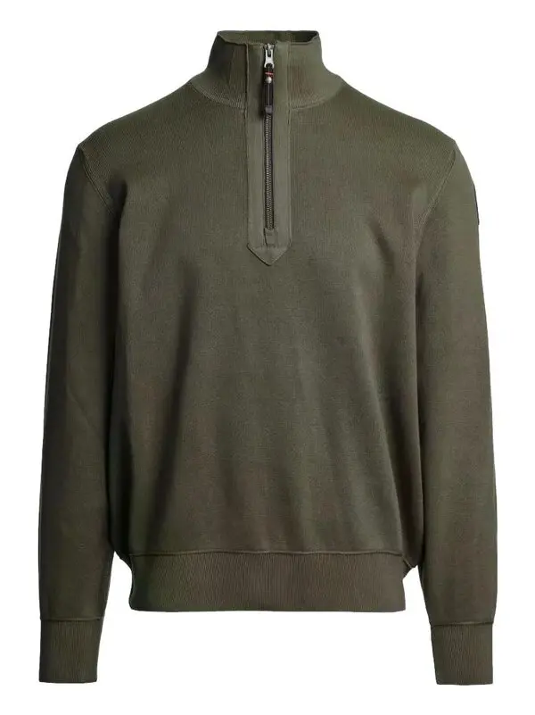 PARAJUMPERS Basic Scoe Half-zip Sweater - Green