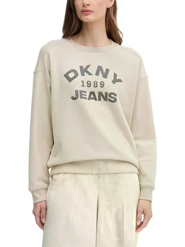 Dkny Logo Detail Sweatshirt - Neutrals