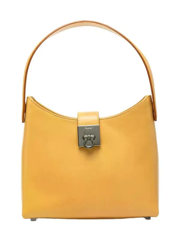 FERRAGAMO 2010-2026 Leather Gancini Handbag - Yellow
