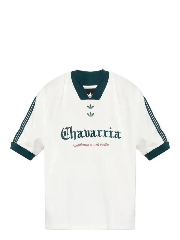 Adidas X Willy Chavarria Logo-print V-neck T-shirt - White