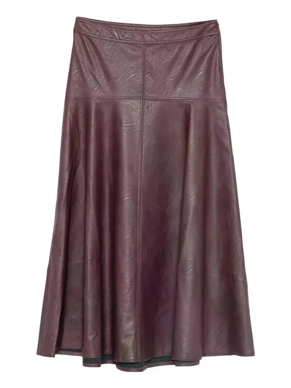 FORTE_FORTE Panelled A-line Midi Skirt - Purple